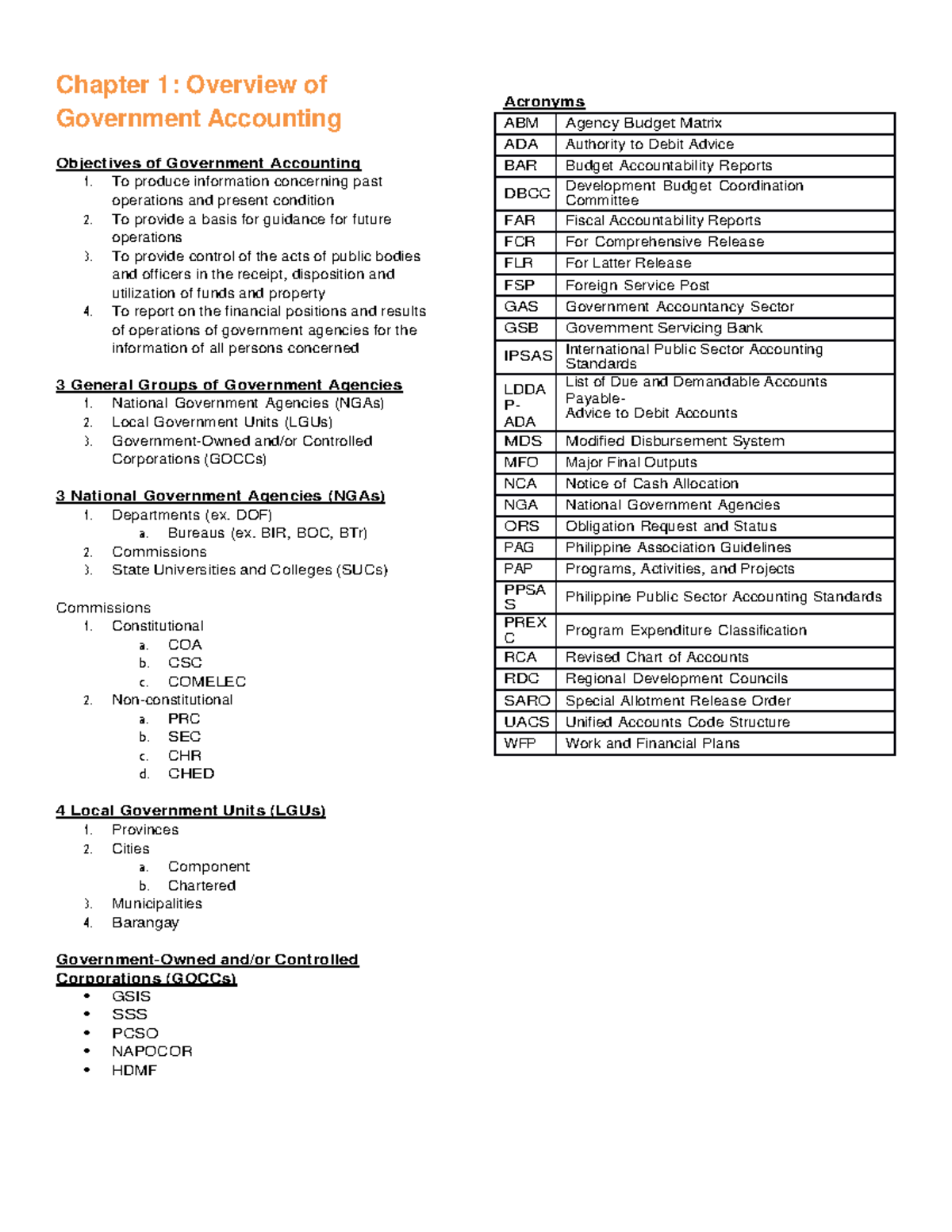Government - CPA - Chapter 1: Overview of Government Accounting ...