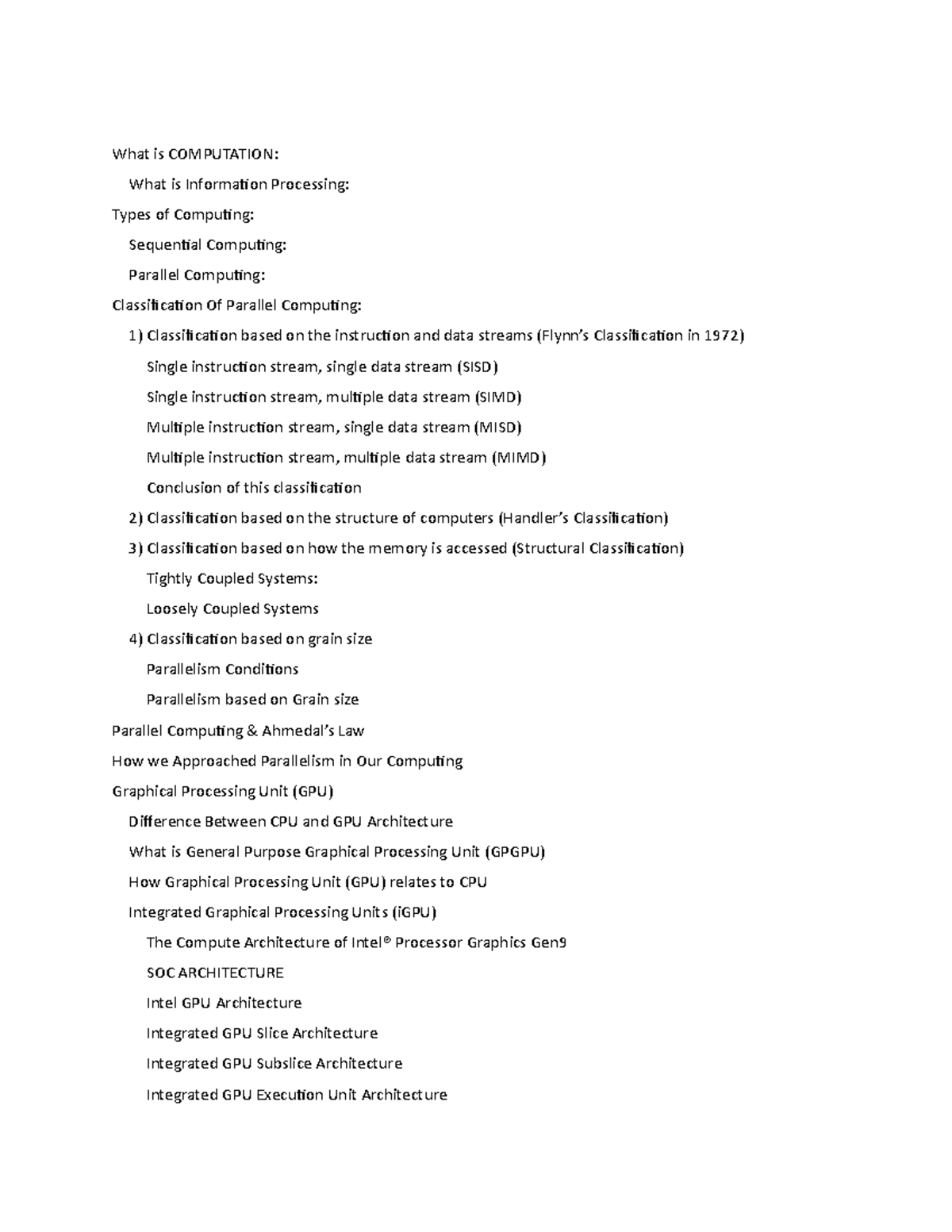 computer architecture lecture - What is COMPUTATION: What is ...