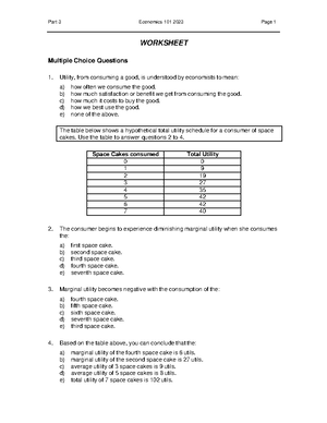 Econ102 Part 1 [memo by student] - P a r t 1 E c o n o m i c s 1 0 2 Topic: Gini Coefficient ...