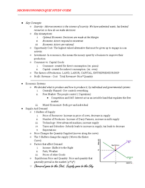Microeconomics Exam 2 Practice With Answers - Exam Name