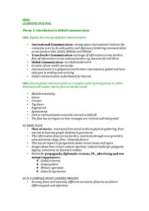 [Solved] Contextualisation of global communication and the three ...