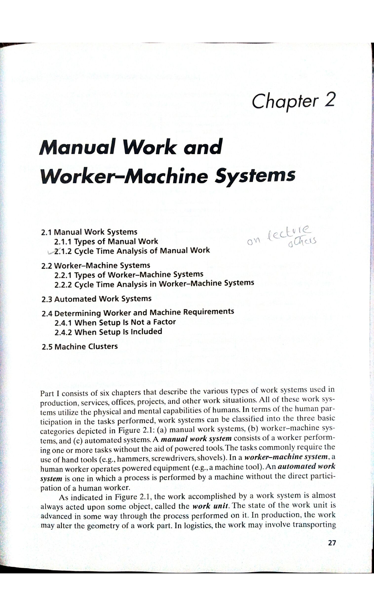 Chapter 02 Manual Work and Worker-Machine Systems - applied physics ...