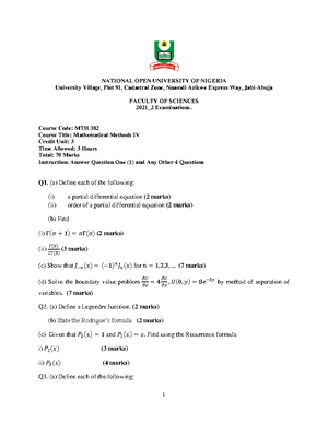 Introduction to Methematical Modelling - Course Title: Introduction to Mathematical Modeling ...