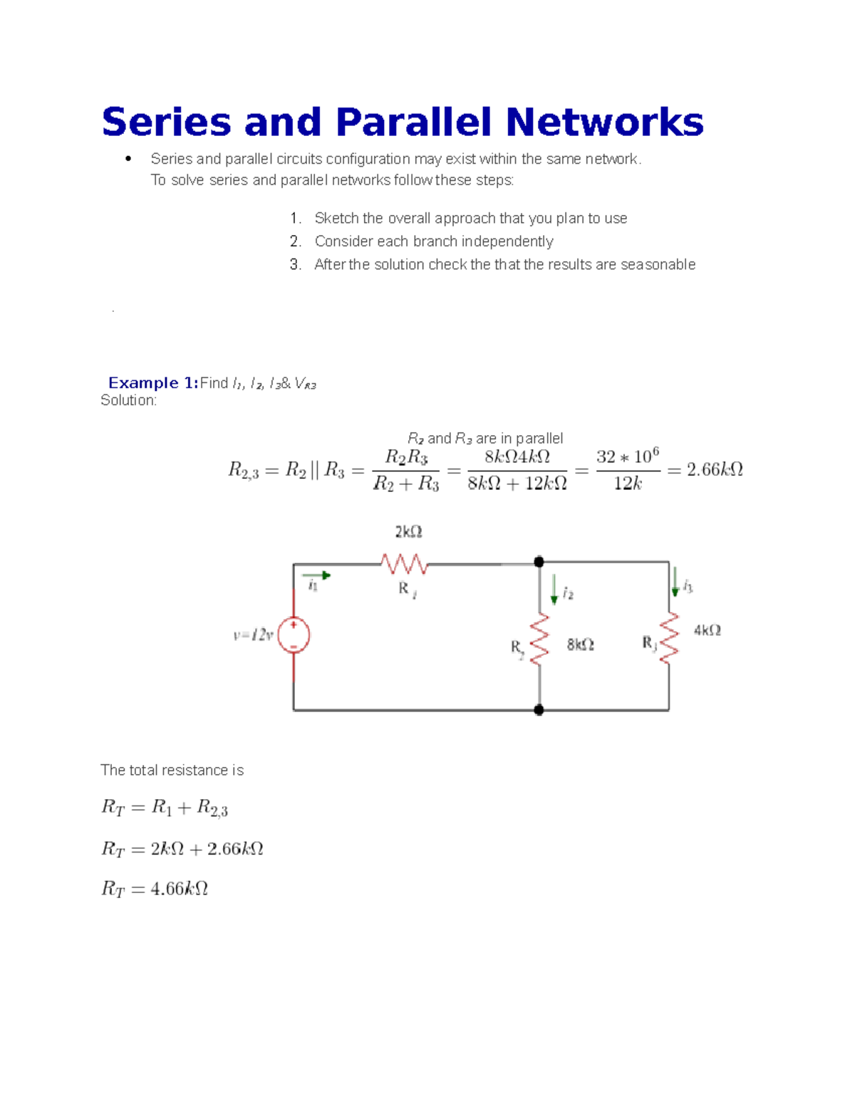 4. Series and Parallel Networks nvbh - Series and Parallel Networks ...