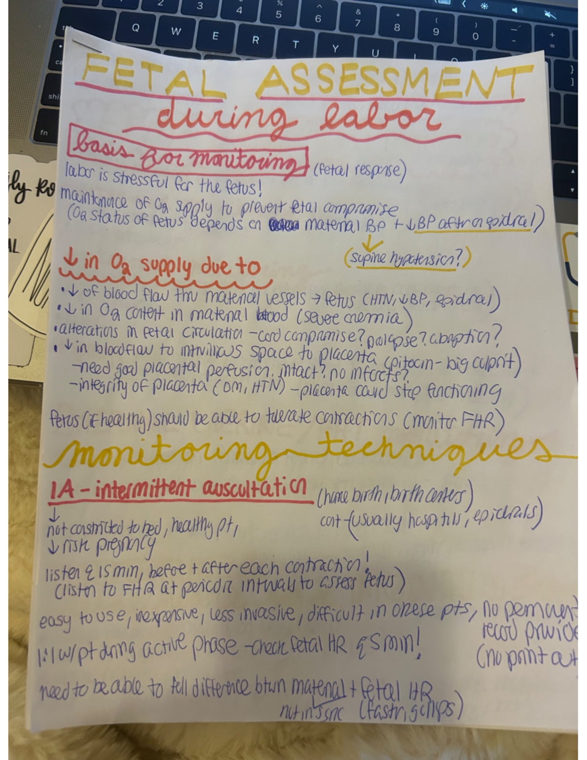 Fetal assessment in labor page 1 - NURS 326 - Studocu