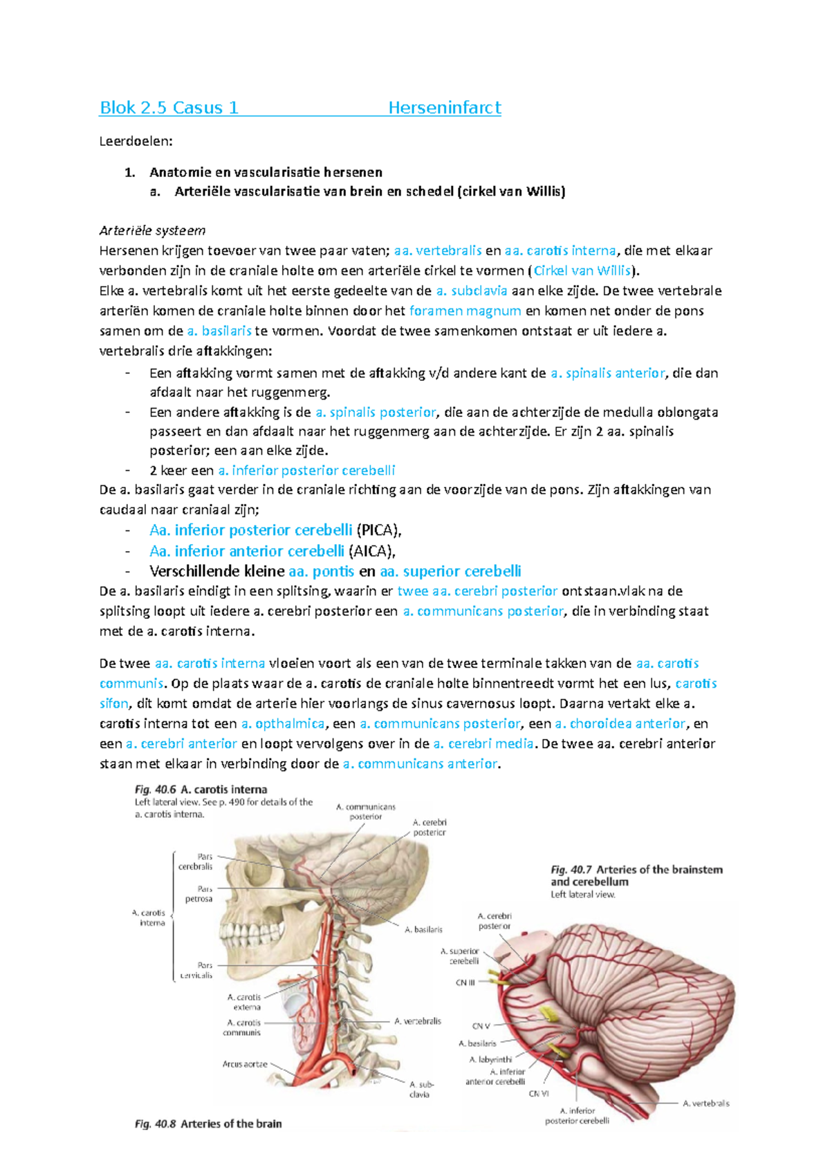 Blok 2 5 Casus 1 Herseninfarct Blok 2 Casus 1 Herseninfarct