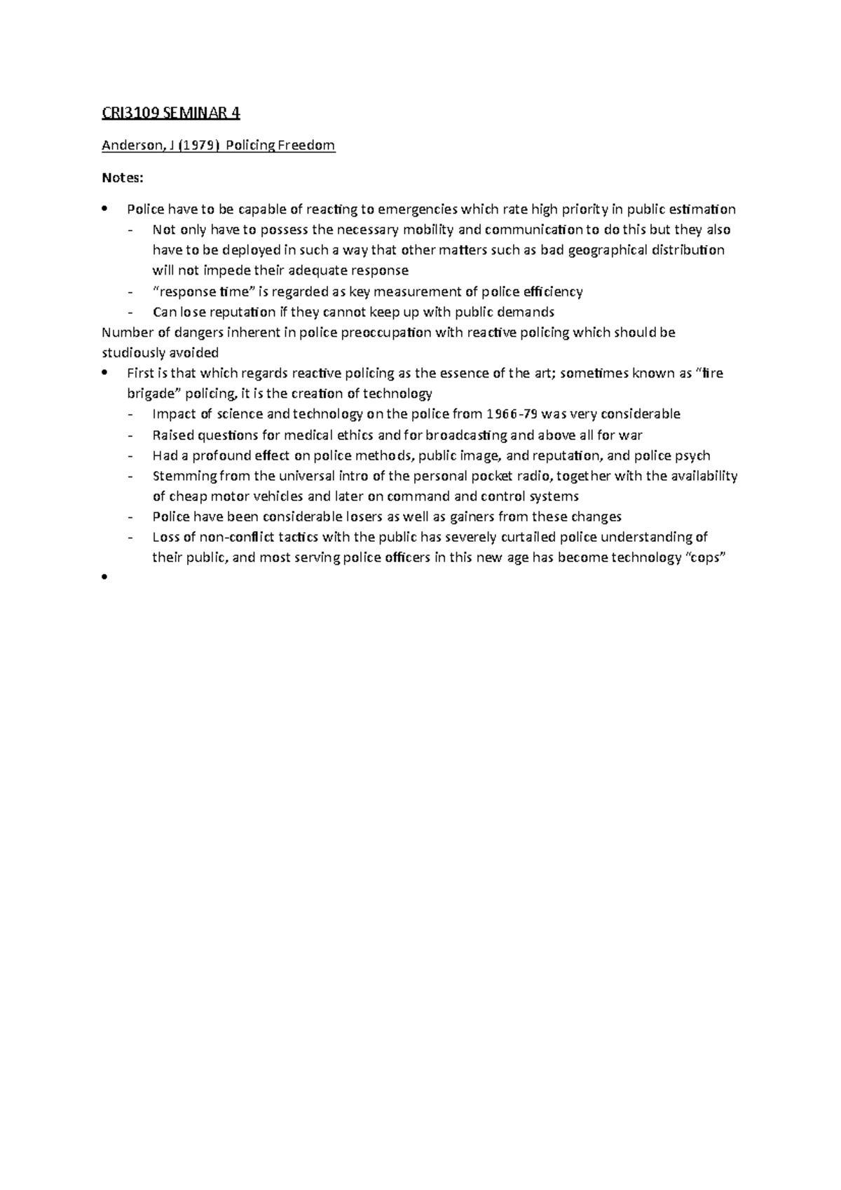 CRI3109 Seminar 4 - Clare Kinsella - CRI3109 - EdgeHill - Studocu