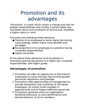 Essentials of a good promotion policy - Essentials of a good promotion ...