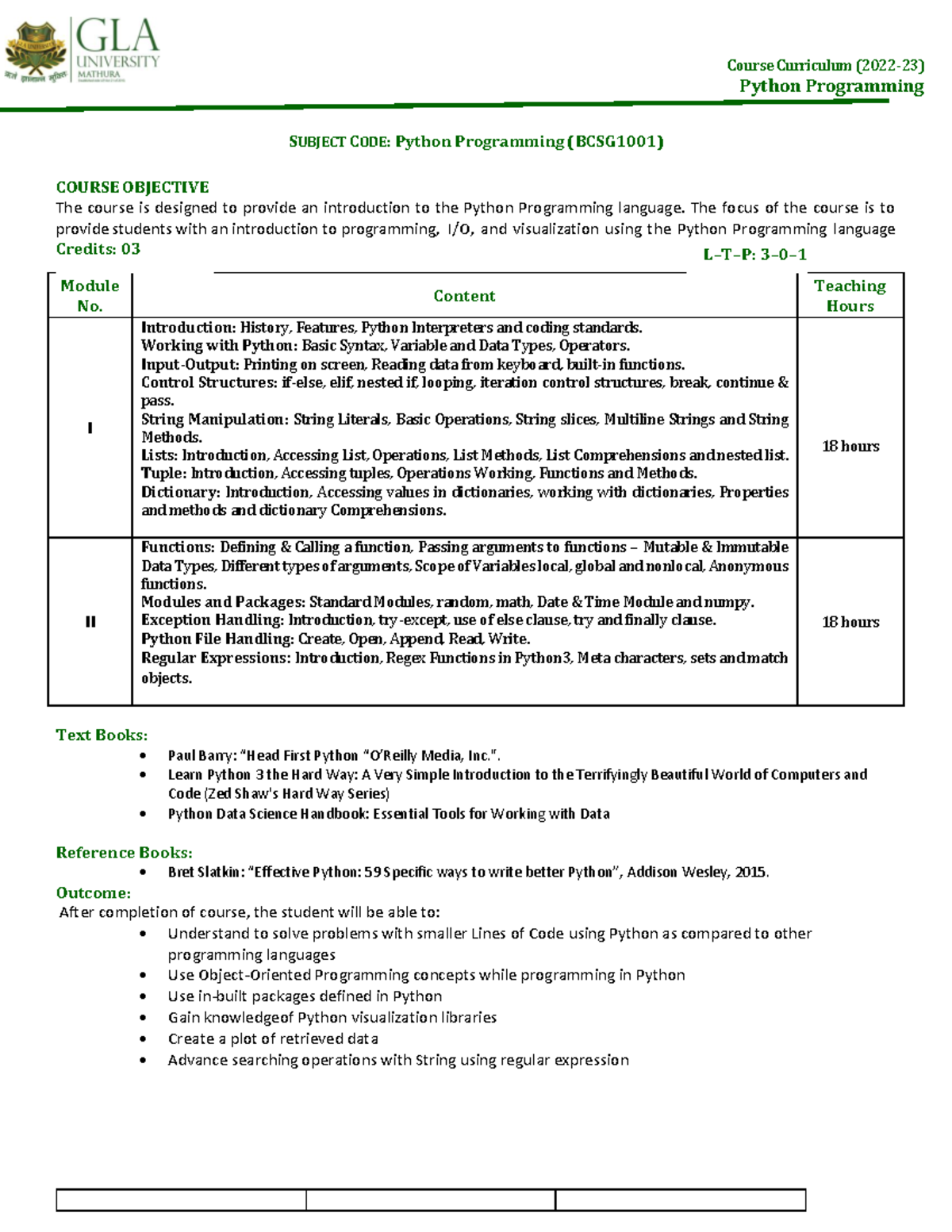Python Programming Bcsg 1001 1 Course Curriculum 2022 23 Python Programming Subject Code 2356