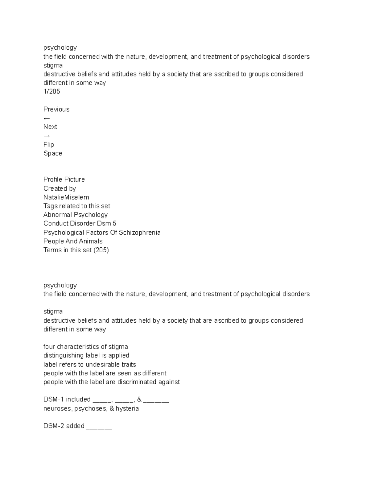 405 study guide 1 - Professor: Jeff Henriques - psychology the field ...