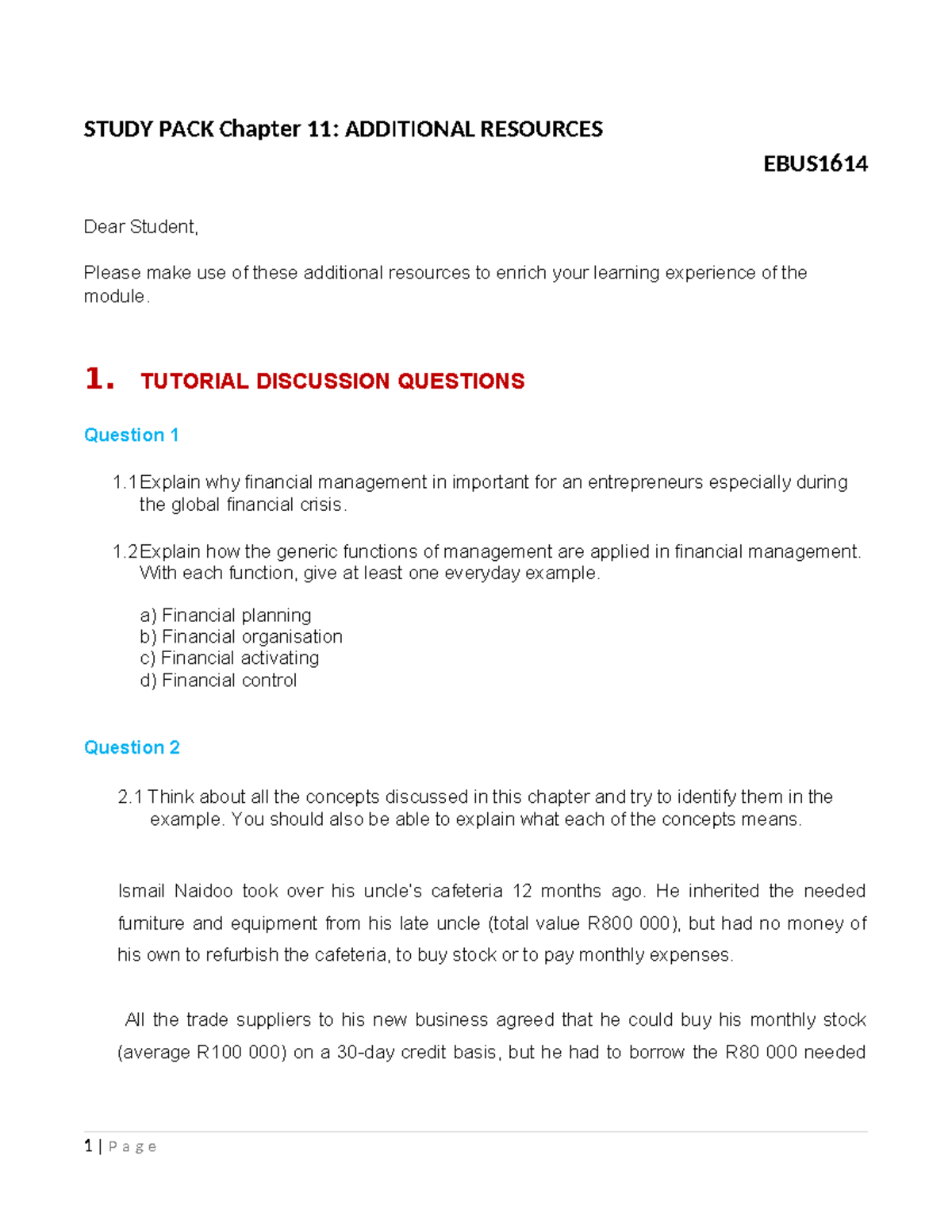 Additional resources chapter 11 - STUDY PACK Chapter 11: ADDITIONAL RESOURCES EBUS Dear Student ...