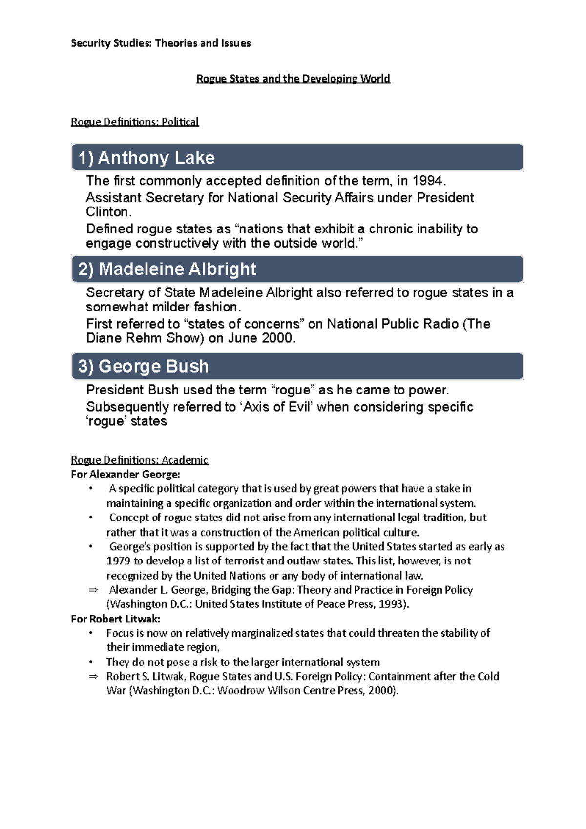 5. Rogue States and the Developing World - Rogue States and the ...