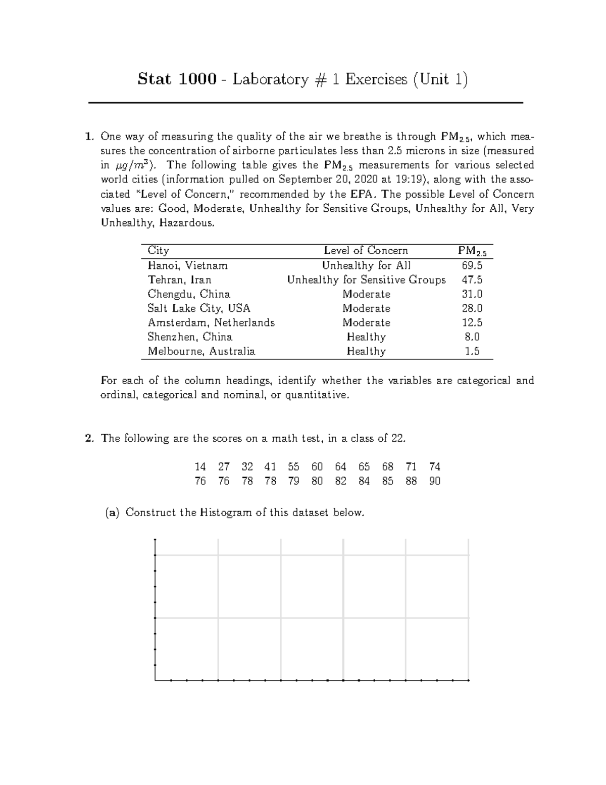Lab 01 Sample Questions from 2019 - STAT 1000 - U of M - Studocu