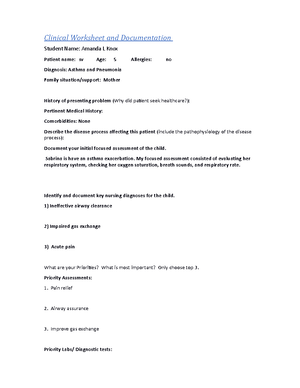 Brittany Long DA - VSIM - Pediatric Case 8: Brittany Long (Complex ...