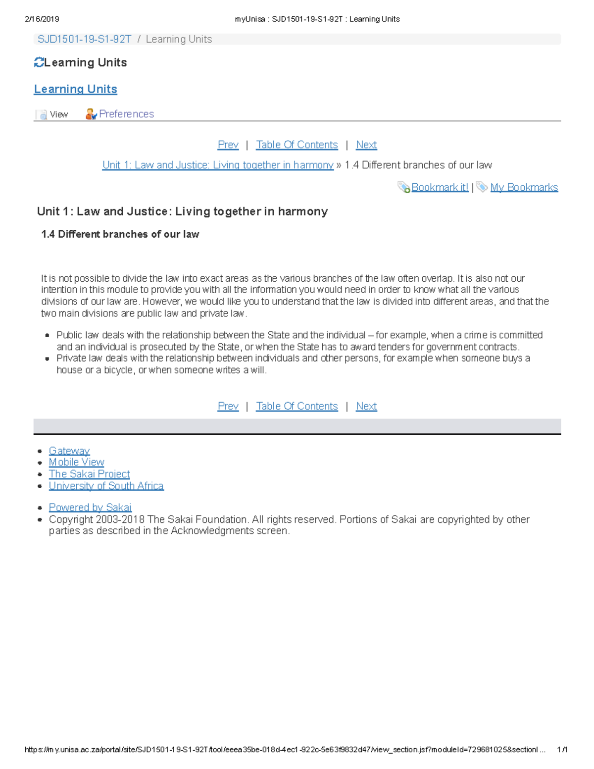 My Unisa SJD1501-19-S1-92T Learning Units 1 - 2/16/2019 myUnisa ...