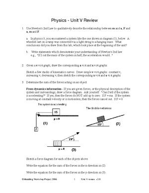 2019 AP Physics 1 Student Workbook - Student Edition - Studocu