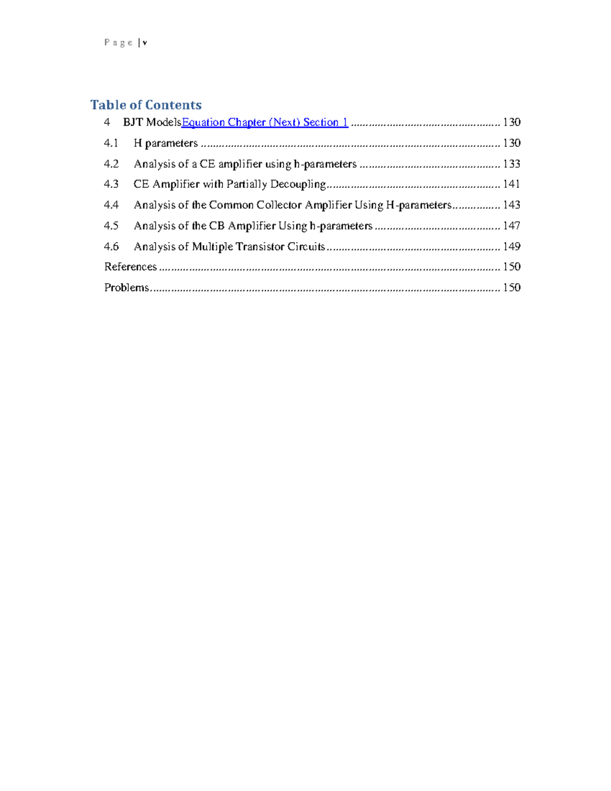 Transistor Circuits 2 - Notes - P a g e | v 4 BJT ModelsEquation ...