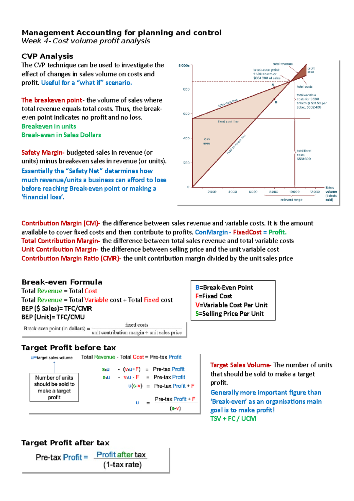 Acc Week 4- CVP Analysis - Management Accounting for planning and ...