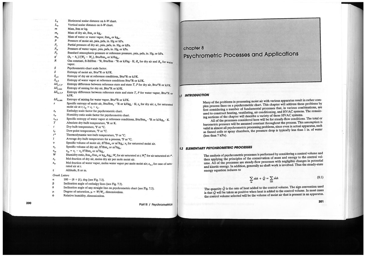 Chapter 8 Psychrometric Processes and Applications - Engineering - Studocu