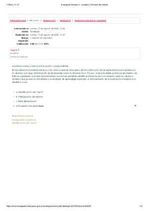Evaluación Módulo 5 - Unidad 1 Revisión del intento - 17/8/23, 11:08 ...