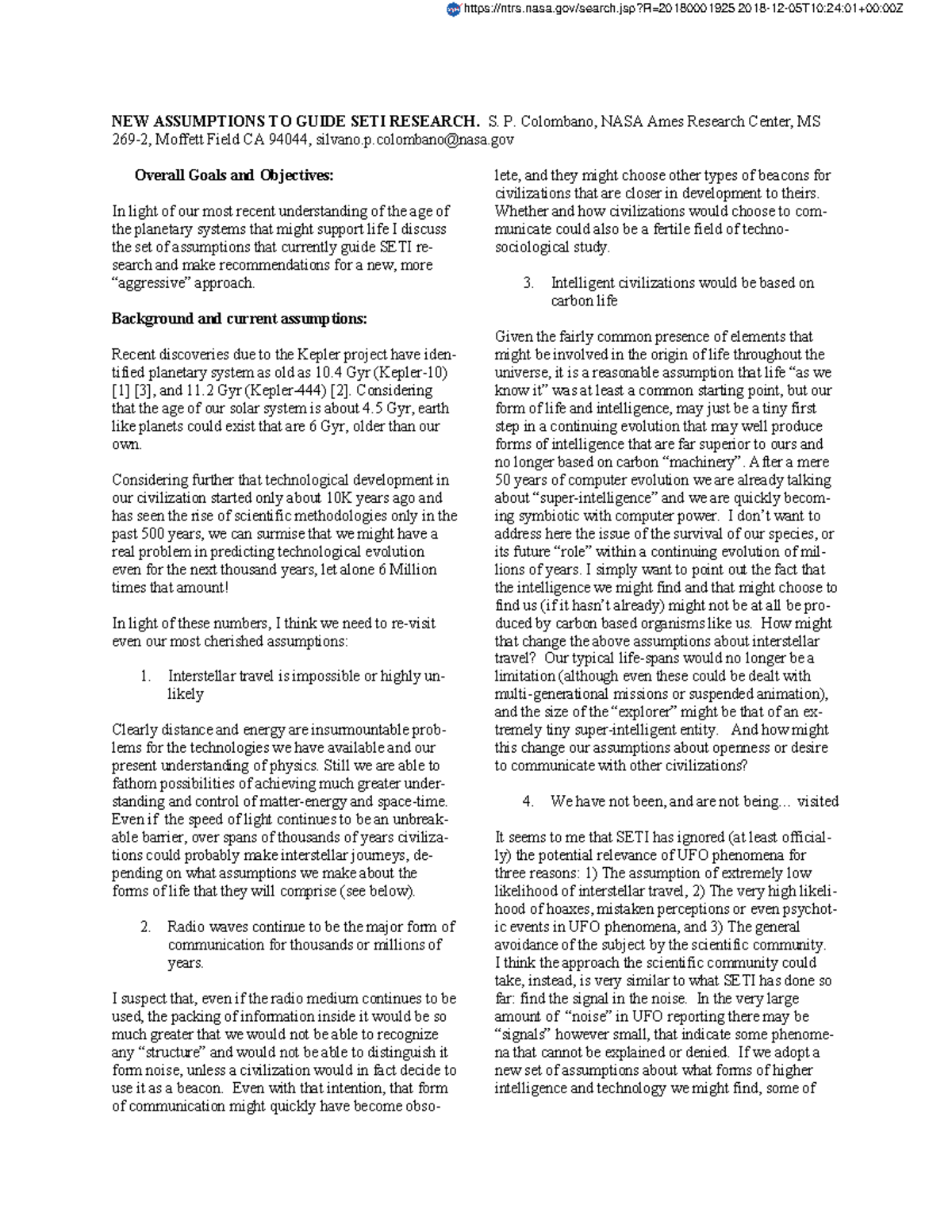 Paper Nasa - Great Essay - ntrs.nasa/search.jsp?R=20180001925 2018-12 ...