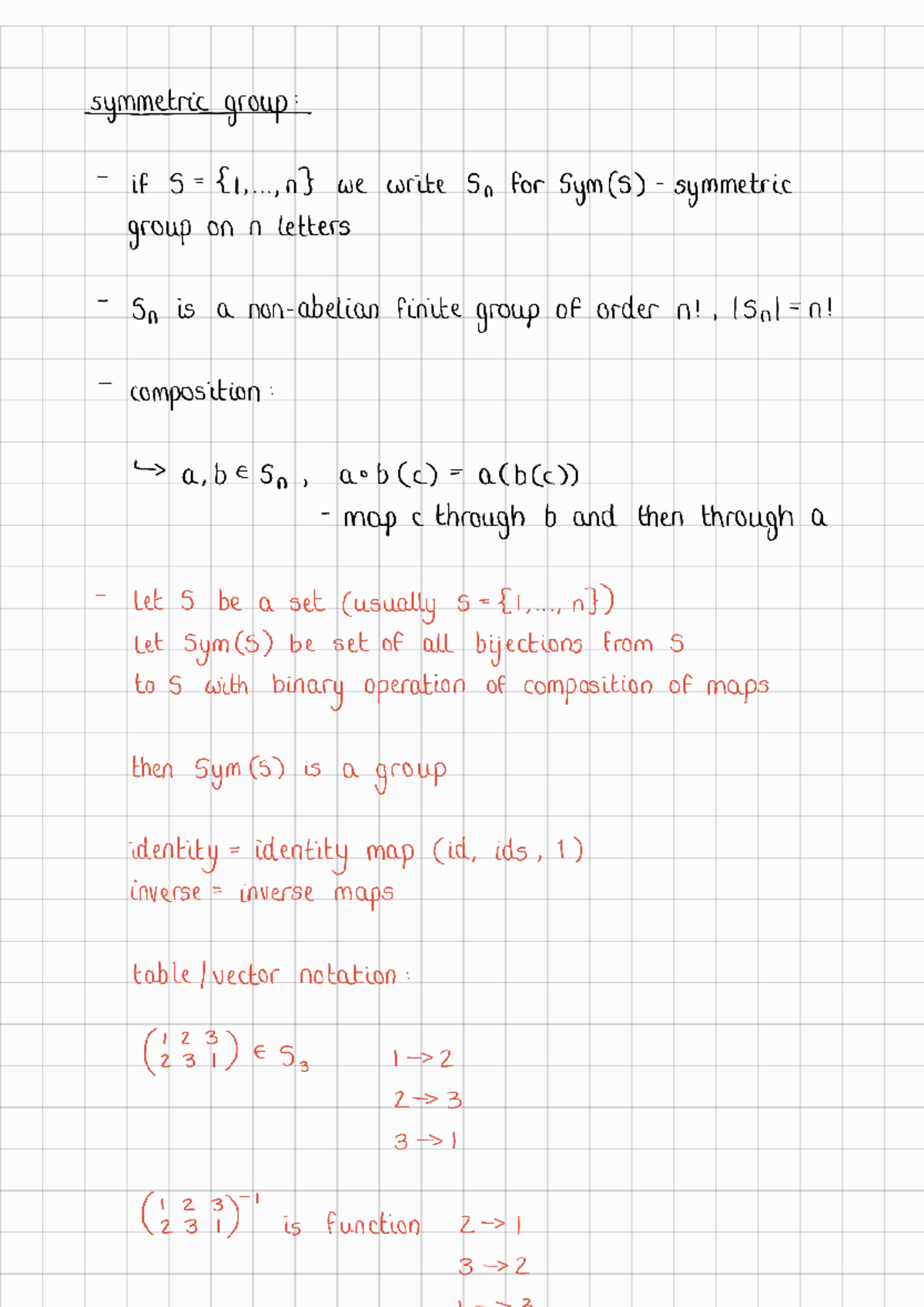 Symmetric groups - Studocu