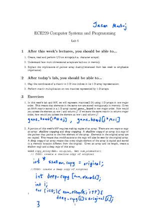 Worksheet lec11 - Practice - Worksheet 11 - Problem Solving with Arrays Exercise 1. Given the ...