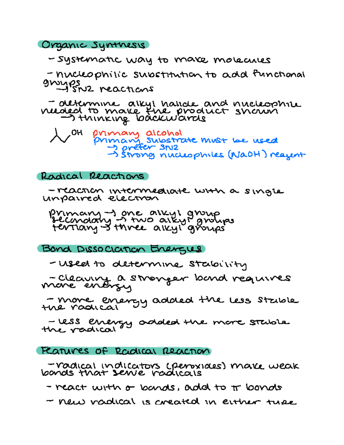Radical Reactions - course material - Organic Synthesis systematic way ...
