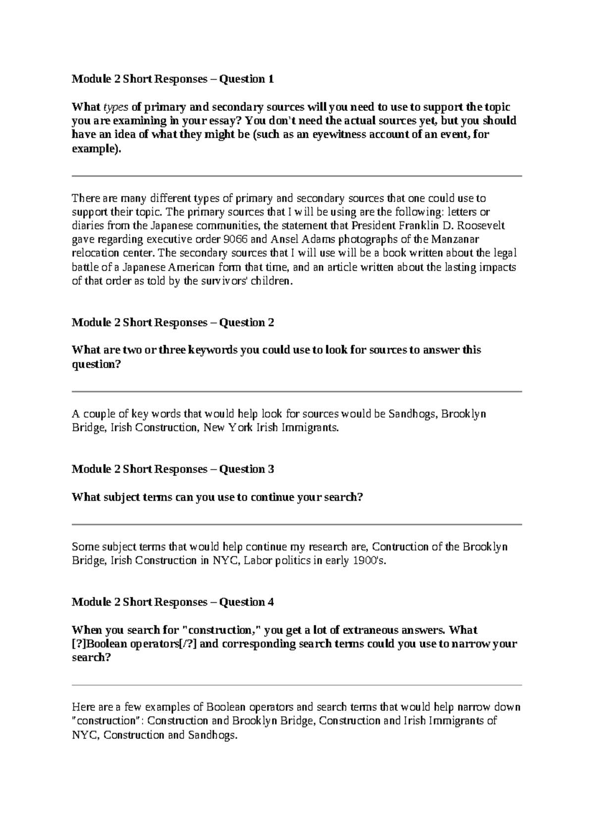 2-2 Module 2 short answer responses - Module 2 Short Responses ...