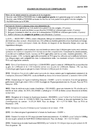 Chapitre 2 la facture - Exercices supplémentaire comptabilité ...