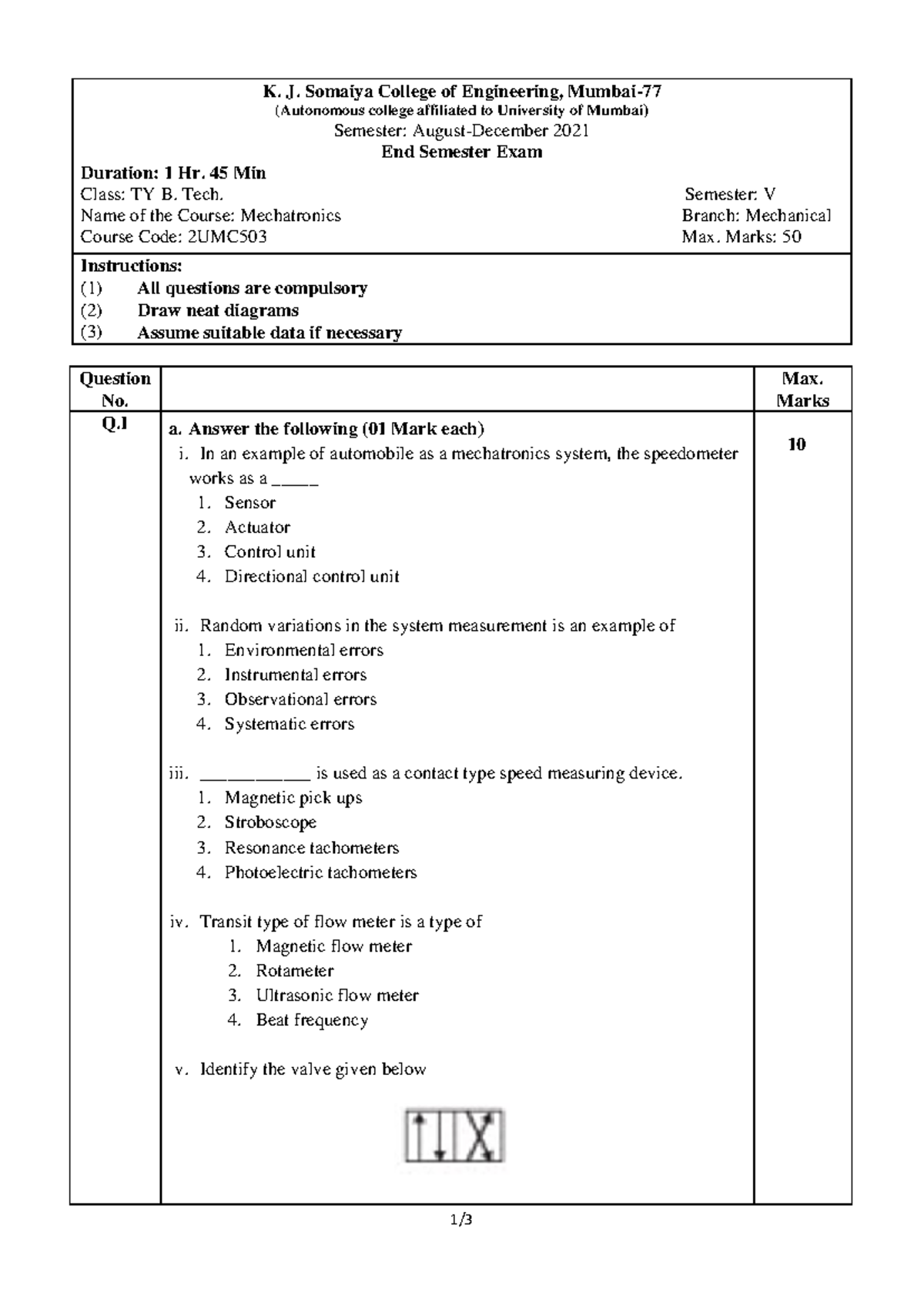 MCT (2021) - Practice probeplms - 1/ K. J. Somaiya College of ...