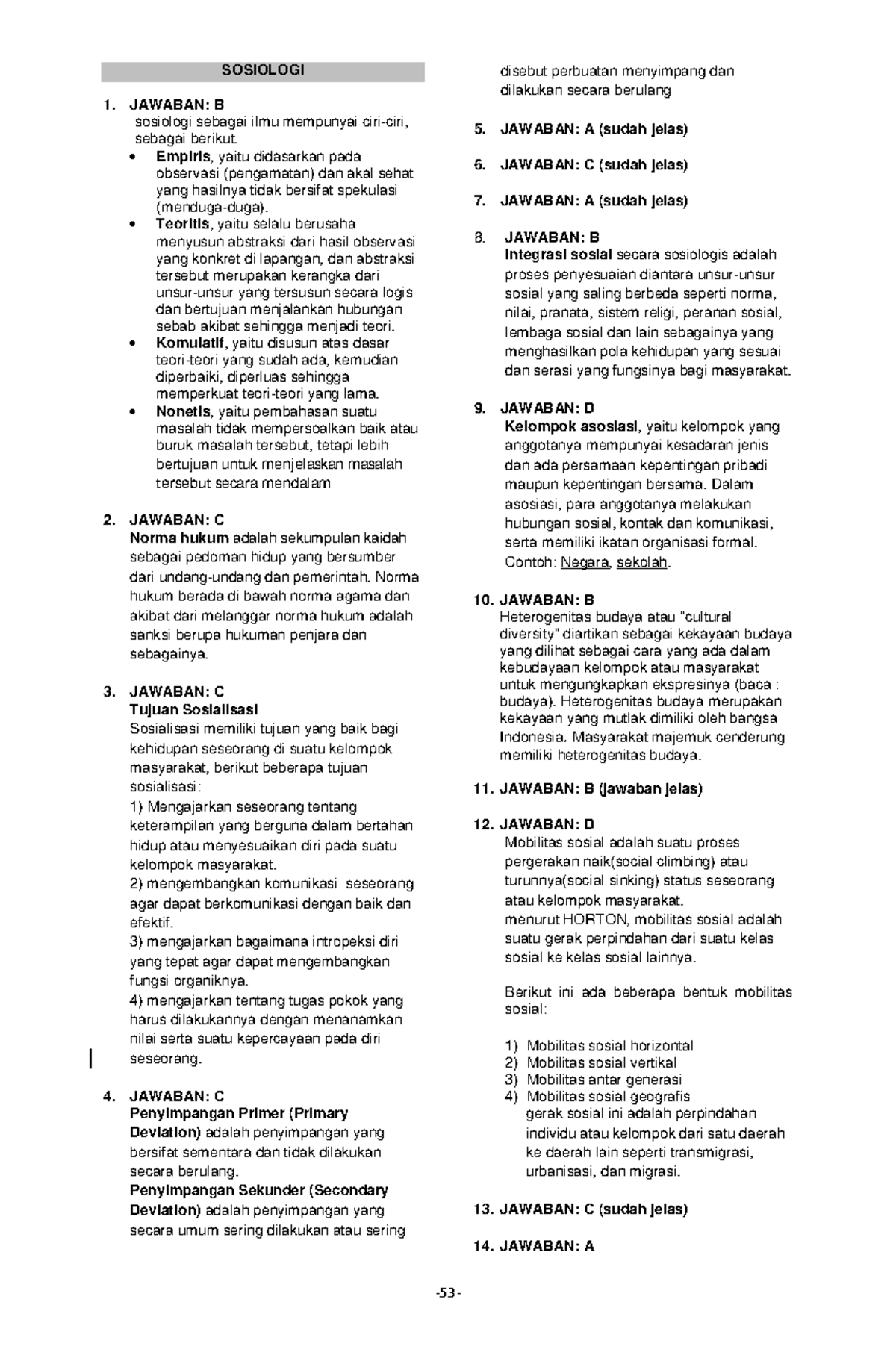 5986aea8 697c 455b af05 0481ad4b70ae 28 - SOSIOLOGI 1. JAWABAN: B ...