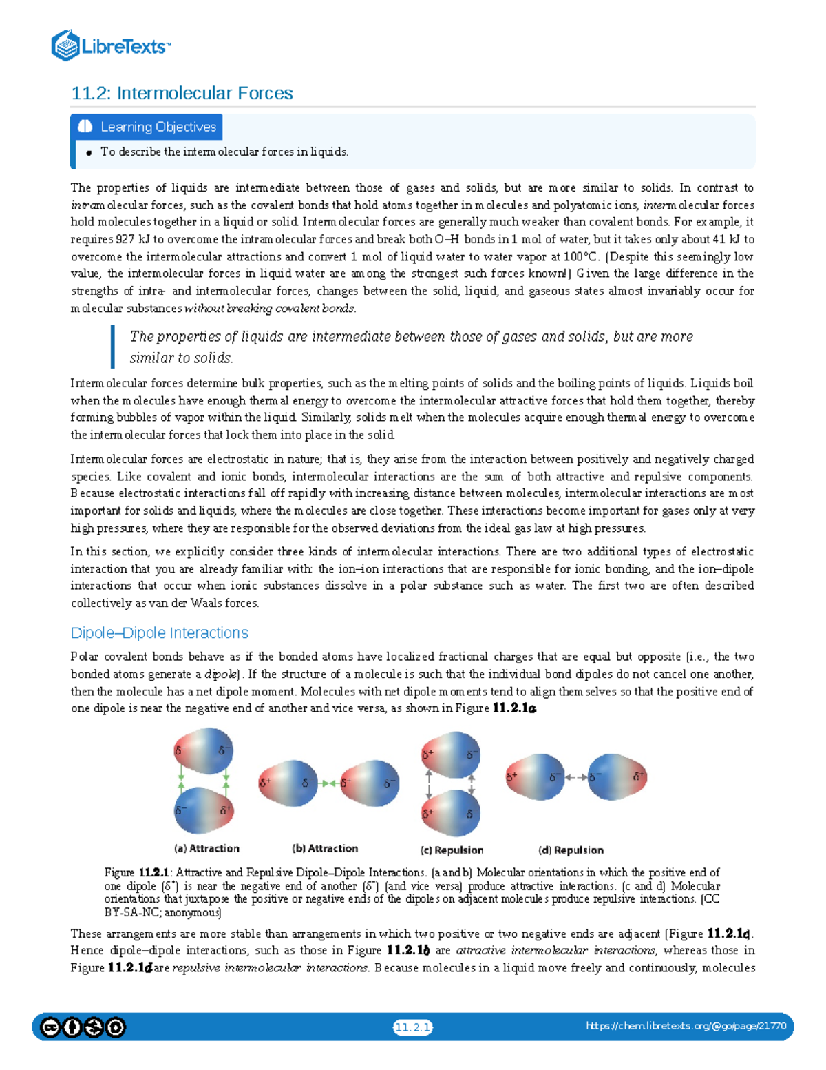 11 - imf - 11: Intermolecular Forces To describe the intermolecular ...