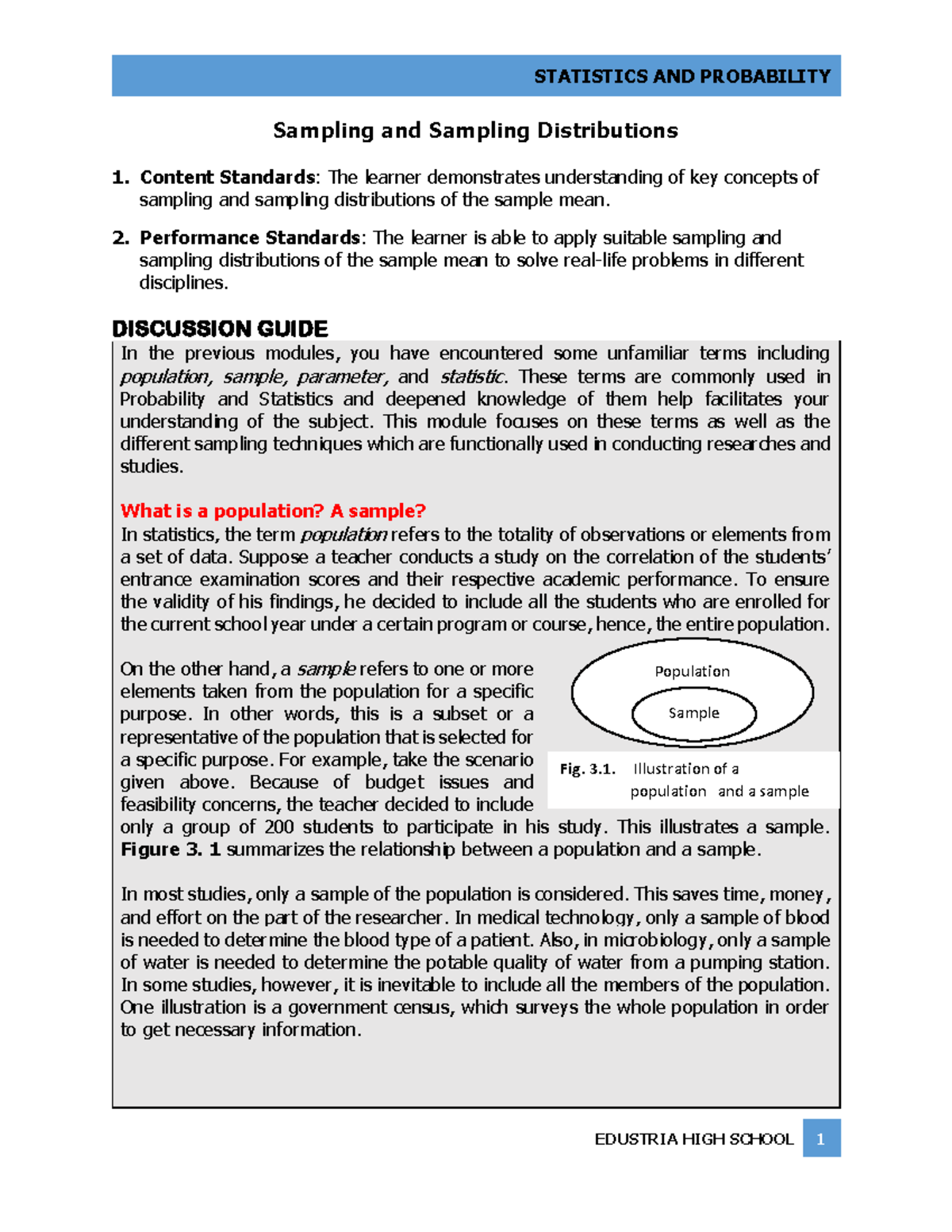 Introduction to Sampling and Sampling Distributions - Sampling and ...