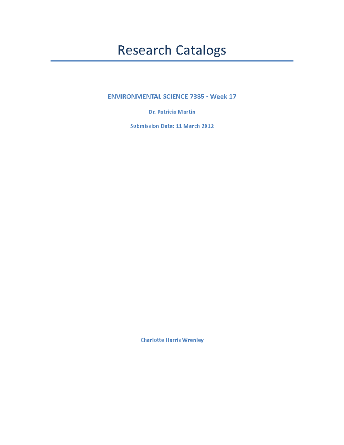 Environmental Science-7385-Research Catalogs - Research Catalogs ...