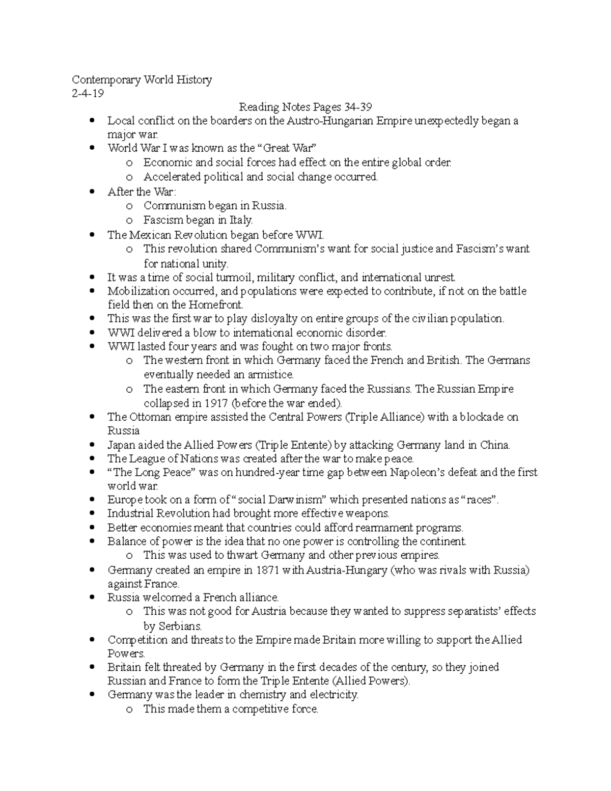 Contemporary World History PG 34-39 - Contemporary World History 2-4 ...