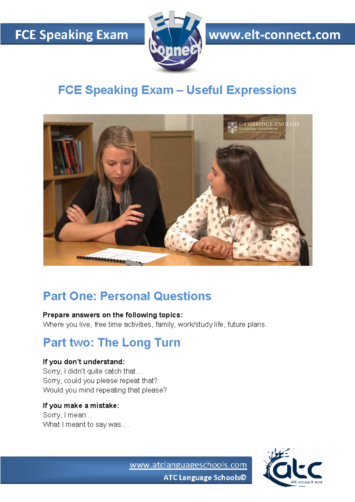 Speaking Useful Expressions - ATC Language & Travel 2014 ©ATC Language ...