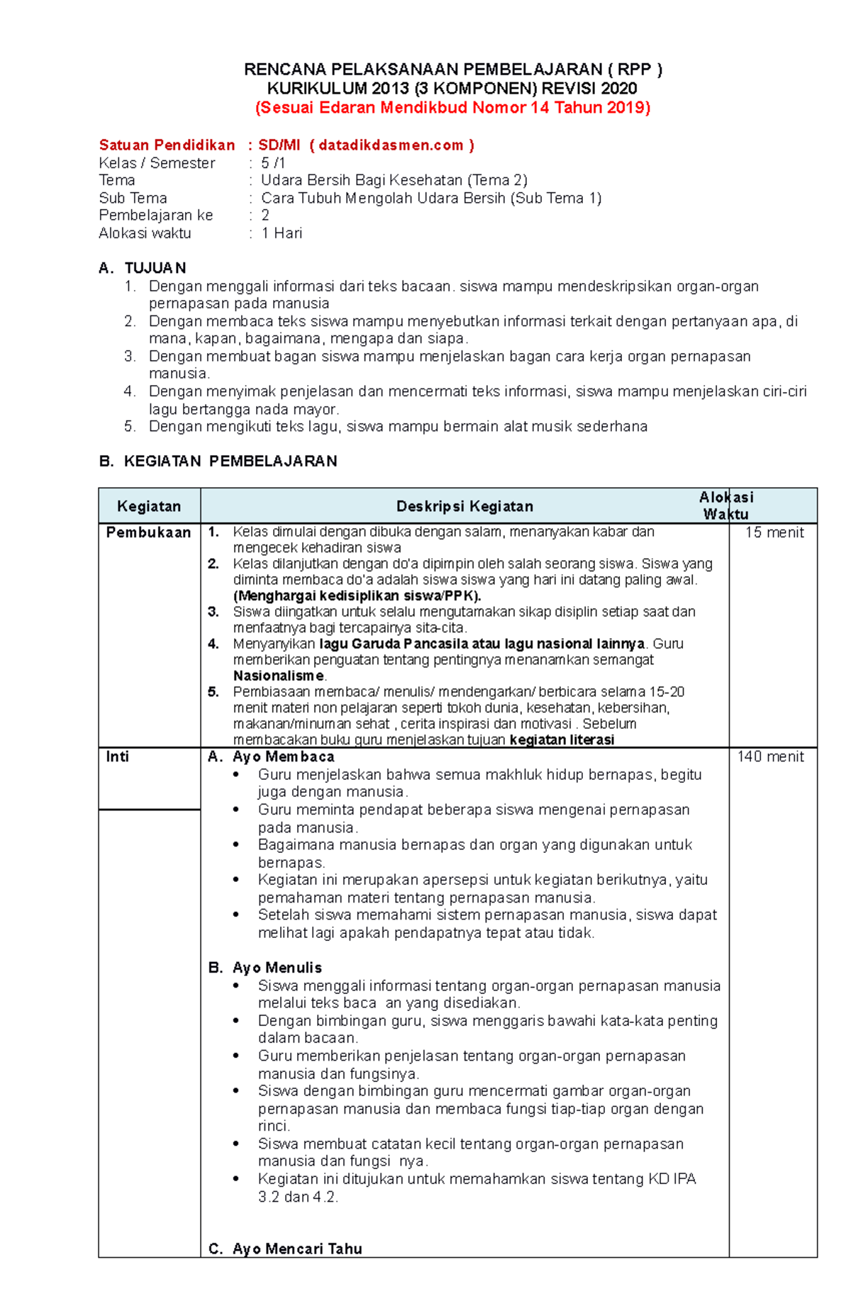 5.2.1.2 - RPP Revisi 2020 (datadikdasmen - RENCANA PELAKSANAAN ...