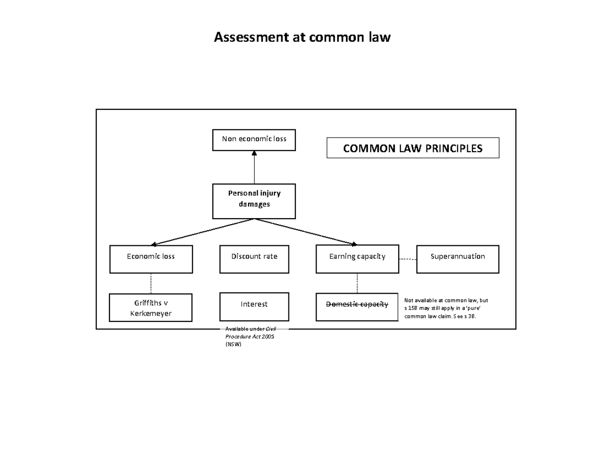 Personal injury damages diagram - Assessment at common law ...