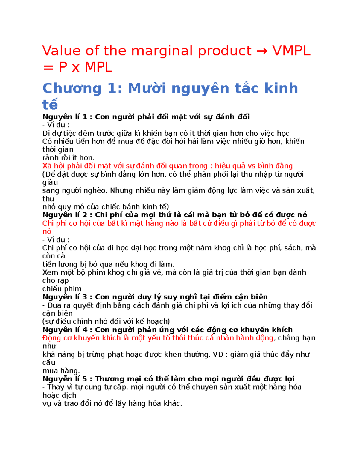 ECO tiếng việt - tài iêuk tham khảo - Value of the marginal product → ...