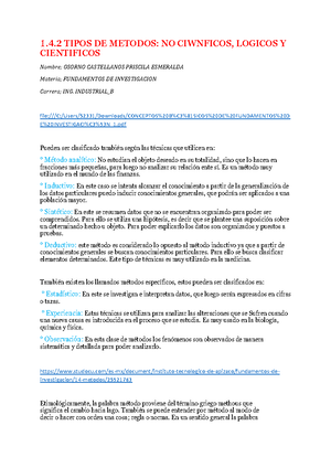 1.4.1 Definición de método y técnica - 1.4 Definición de método y técnica Hector Garcia Orozco ...