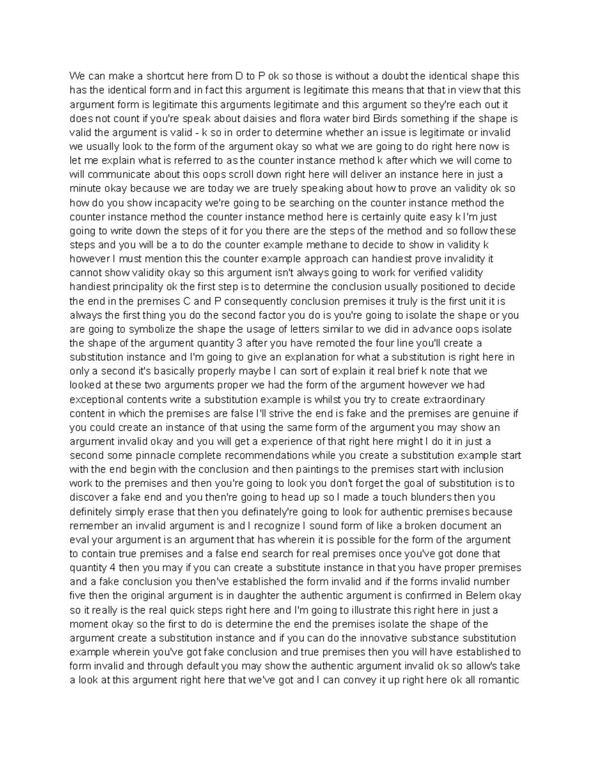 PHIL-2303 Argument Forms Proving Invalidity part 2 - We can make a ...