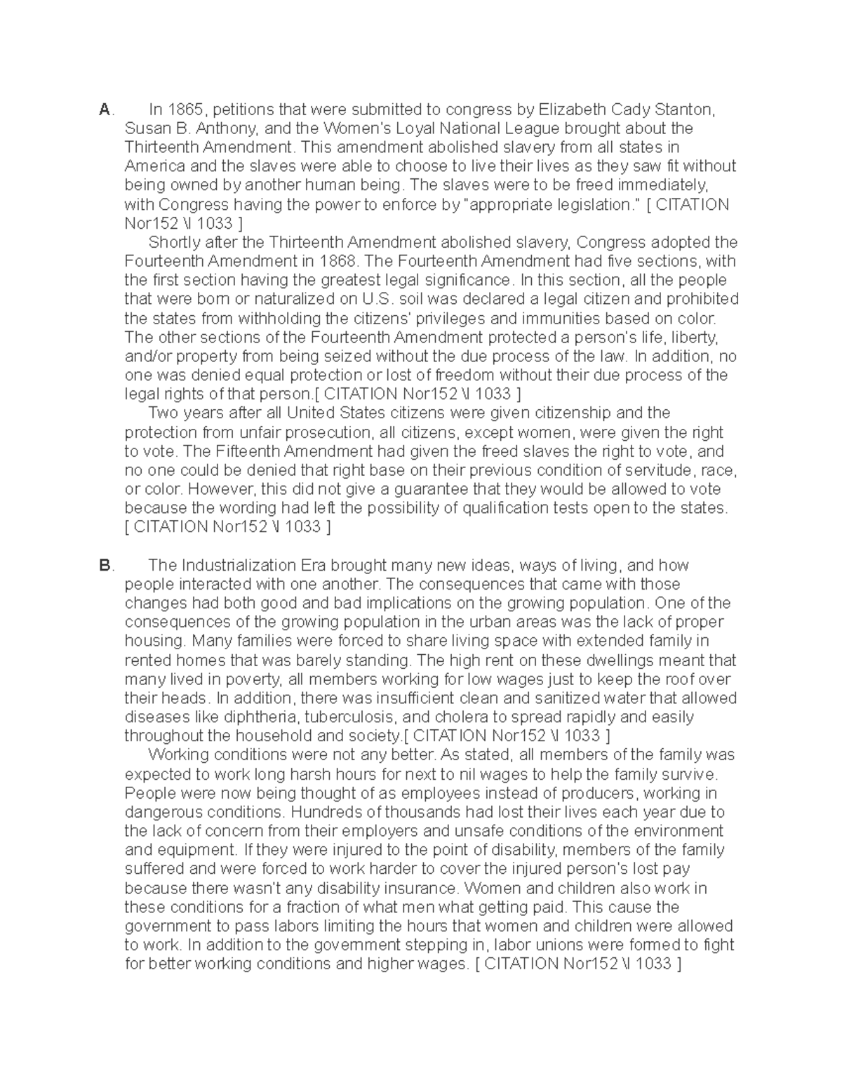 US History Task 3 - Task 3 Assignment - A. In 1865, petitions that were ...