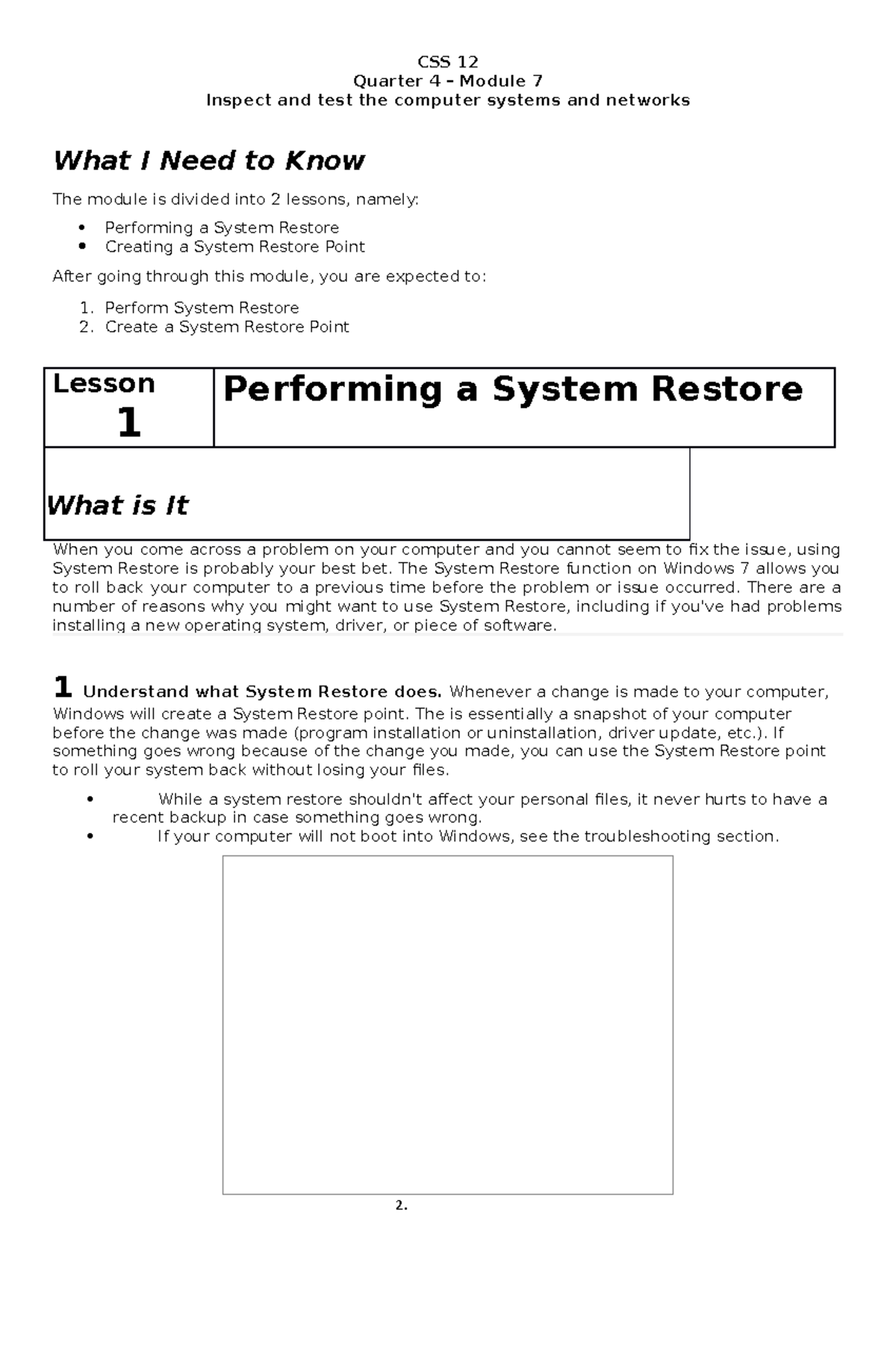 TVL Ictcssgrade 12 Q4 Module 7 - CSS 12 Quarter 4 – Module 7 Inspect ...