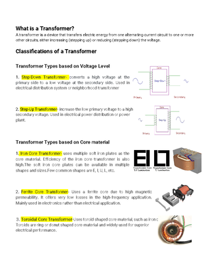 EE objectives - Electrical Technology - Studocu