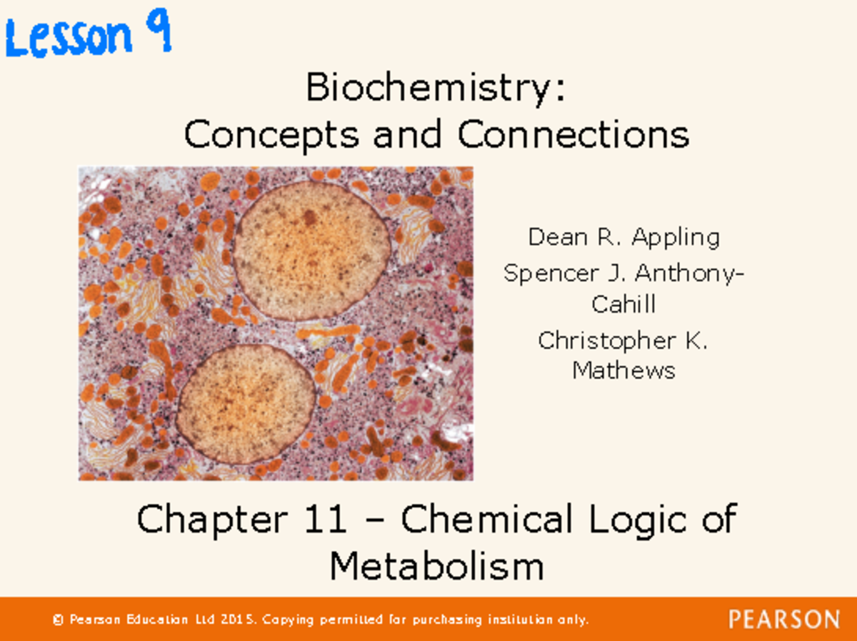 Biochem 3 - This class was taken in the Spring of 2020. These lecture ...