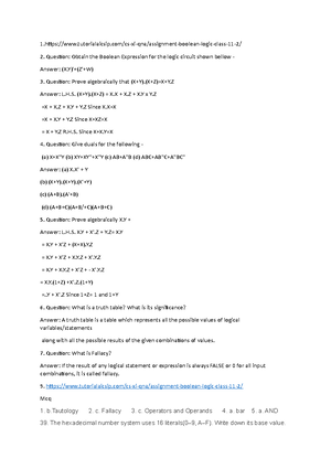 Python Class 11 Boolean Number System - Python Class 11 1. Name the ...