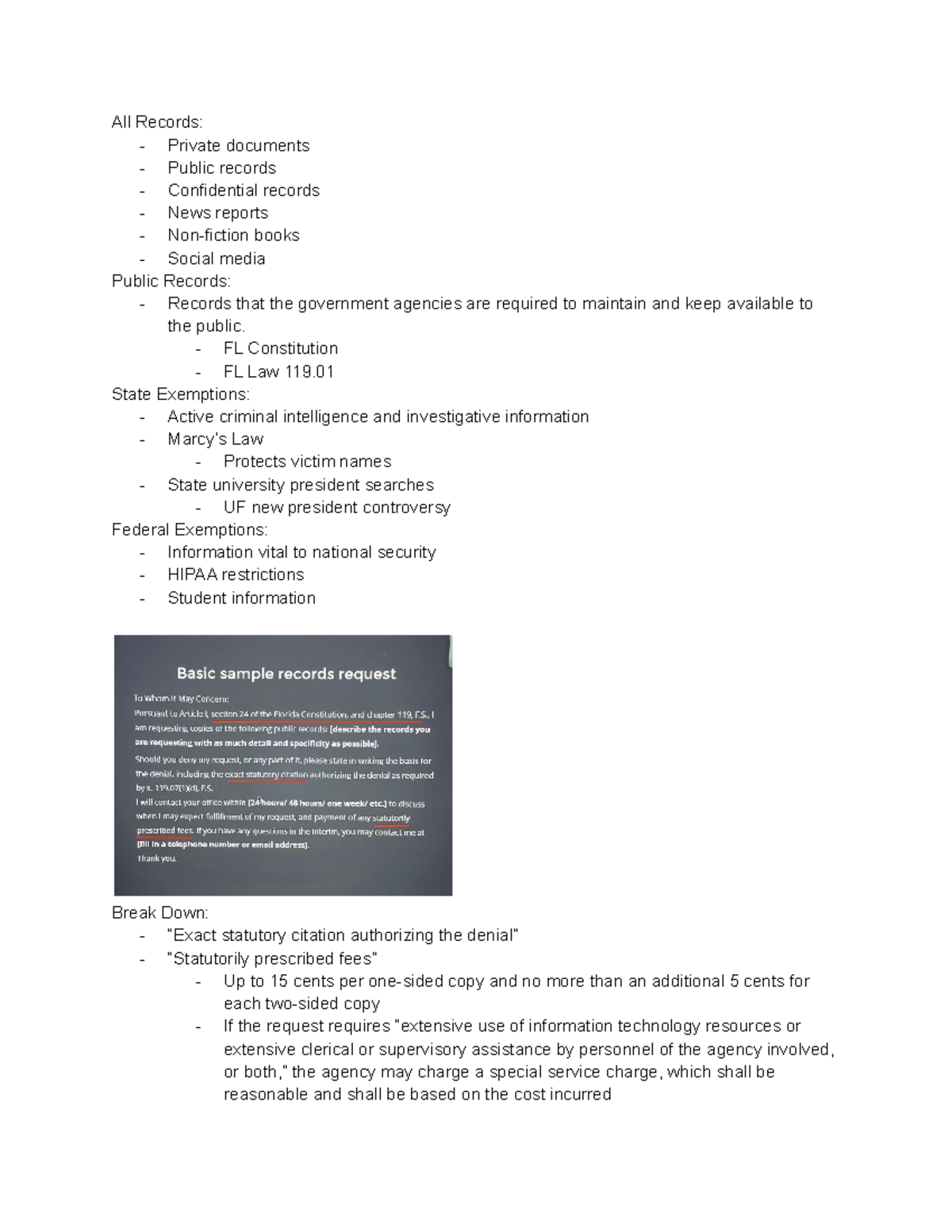 JOU3110 W1 - All Records: - Private documents - Public records ...