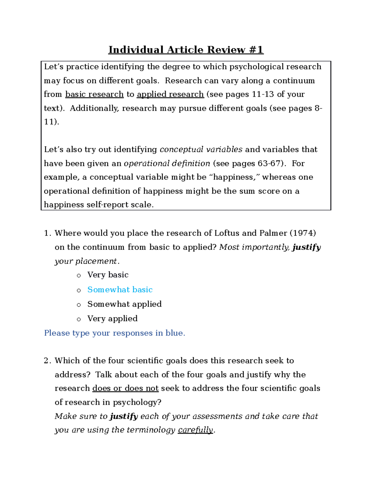 Individual article review 1 - Individual Article Review Let’s practice ...
