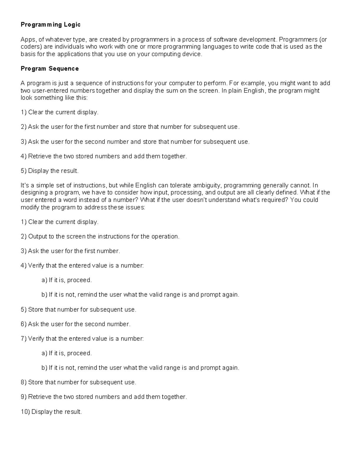 Week 5 Module - Notes - Programming Logic Apps, of whatever type, are ...